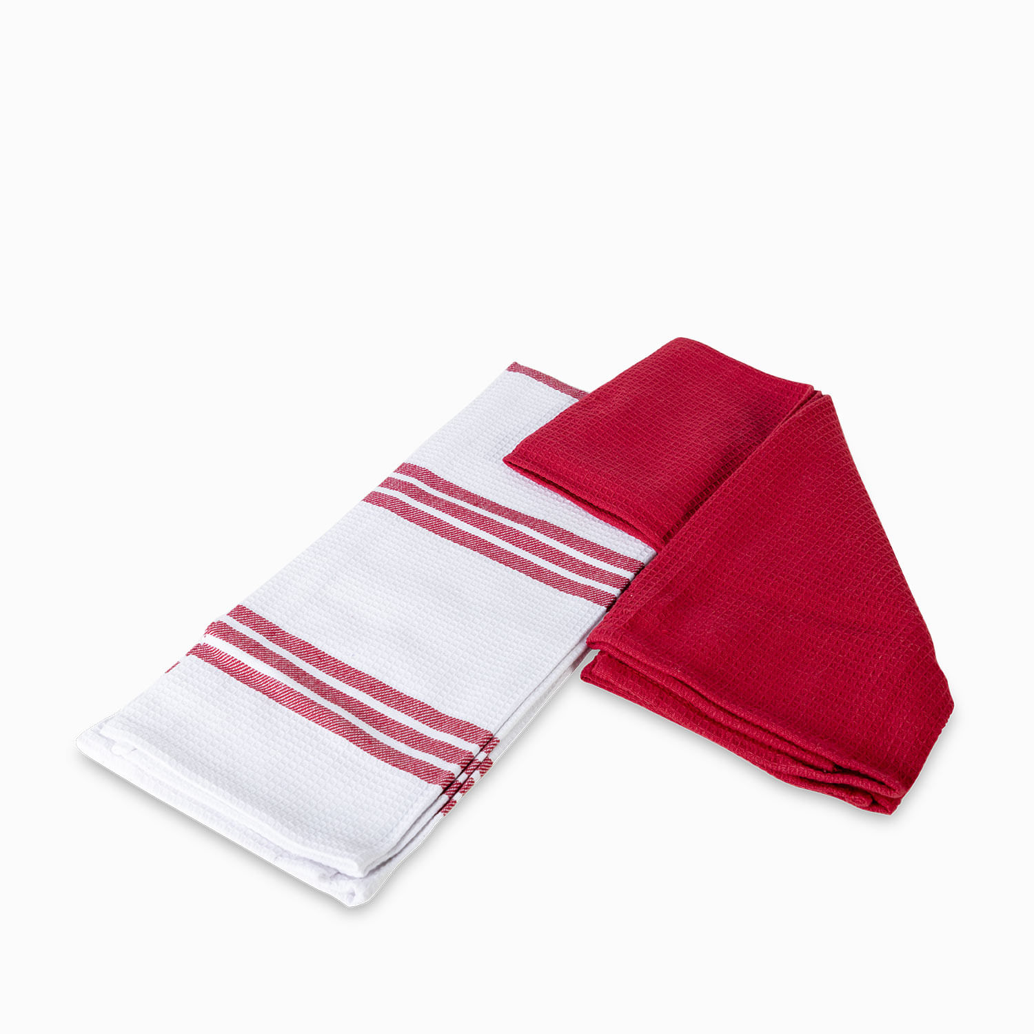 Set x 2 toallas roja y blanca | Ambiente Gourmet