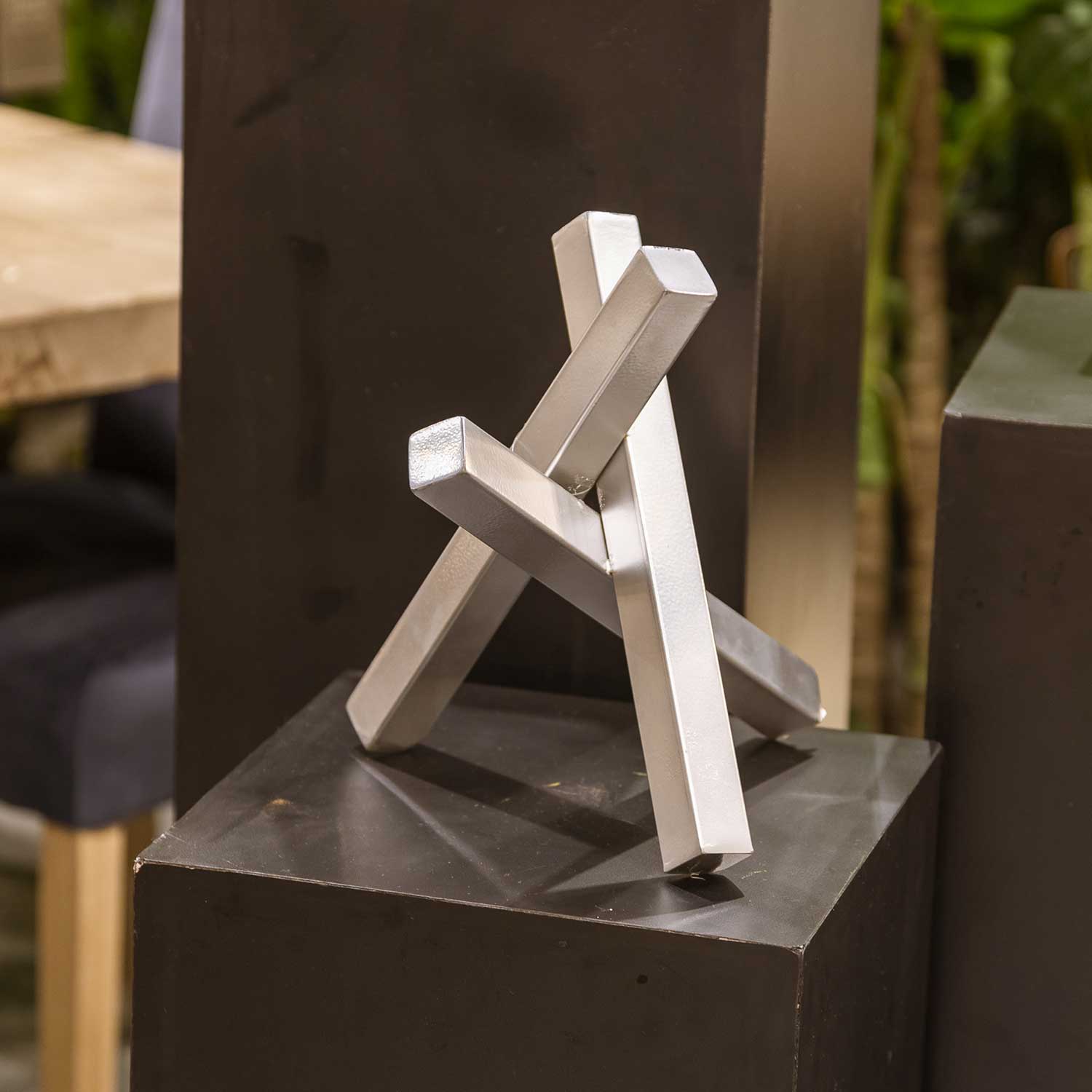 Pilon Plateado 30X28X23Cm|Ambiente Living